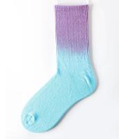 China Non Slip Tie-Dye Beauty Socks with Cuff Logo Grip Colorful Cotton Tie Dye Skate Socks for sale