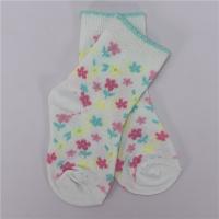 China 12-24M Casual Baby Small Flower Stripes Anti Slip Cotton Socks for Design Children Fashion for sale