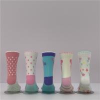 China 12-24M Casual Baby Small Flower Stripes Anti Slip Cotton Socks for Design Children Fashion for sale