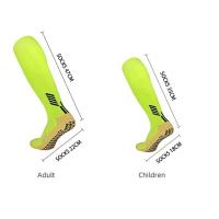 China Antislip Function Kids Football Socks with Thick Material and High Knee Stripes for sale