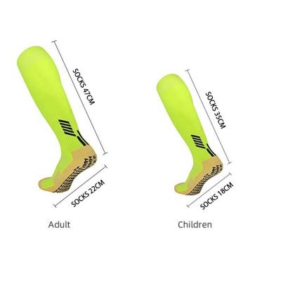 China Antislip Function Kids Football Socks with Thick Material and High Knee Stripes for sale
