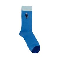 China Knitted Daily Socks for Women Red Blue Cute Printed Non-slip Embroidery Customized Socks for sale