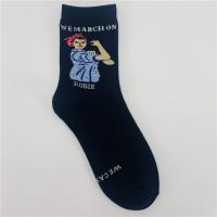 China 39-42 Fashionable Cotton Socks Designer Woman Long Thermal Women Socks Print Pattern for sale