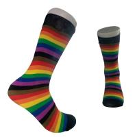 China Quick Dry Cotton Knit Striped Crew Socks for Women and Men Street Personality for sale