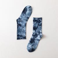 China Tie Dye CREW Sports Socks Cotton Polyester Spandex Blend for Comfort and Durability for sale