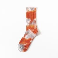China Tie Dye CREW Sports Socks Cotton Polyester Spandex Blend for Comfort and Durability for sale