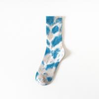 China Tie Dye CREW Sports Socks Cotton Polyester Spandex Blend for Comfort and Durability for sale
