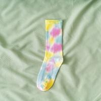 China 2000 Pairs of Unisex Tie Dye Socks Cotton Polyester Spandex Size 39-42 EU Direct Supply for sale