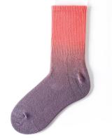 China Ankle High Color Gradient Cotton Long School Style Women Socks with Needle Detection for sale