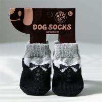 China Pet Matching Sustainable Dogs Cats Socks with Regular Style and Logo Position Cuff for sale