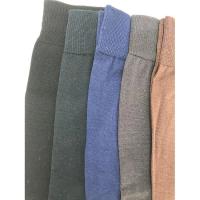 China Anti-slip Men's Cotton Knitted Plain Socks with Custom Logo Black Pattern Type Solid for sale