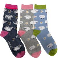 China Standard Thickness Daily Socks Women's Cute Cartoon Patterned Cotton Crew Bamboo Socks for sale