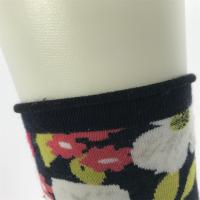 China Flower Print Bamboo Compression Socks Unisex Sport Socks for Breathable and Happy Feet for sale