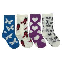 China Standard Thickness Custom Cotton Breathable Quick Dry Cute Print Mid-Tube Kids Socks for sale