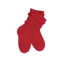 China Baby Girl Non Slip Socks in Winter Red White Pink with Thermal Lace for sale