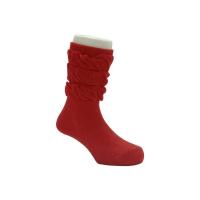 China Baby Girl Non Slip Socks in Winter Red White Pink with Thermal Lace for sale