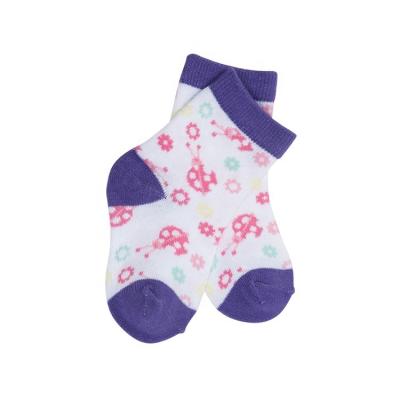 China 70%Cotton 28%Polyester 2%Spandex Fabric Cute Cartoon Print Custom Logo Socks for Kids for sale