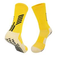 China Polyamide Fabric Athletic Anti-Slip Grip Football Socks for Custom Compression Grip for sale