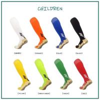 China Custom Kid Anti Slip Sock Football Sports Performance Grip Socks Logo position Cuff for sale