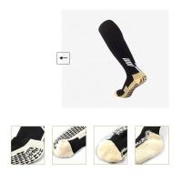 China Custom Kid Anti Slip Sock Football Sports Performance Grip Socks Logo position Cuff for sale