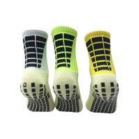 China Custom Logo Football Sock Compression Designer Brands Anti Slip Men Soccer Grip Socks for sale
