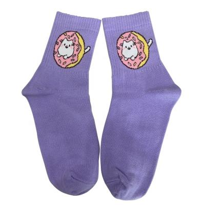 China LZ-21-antilsip 01 Knitted Cartoon Tube Cotton Socks for Women Body  Position for sale