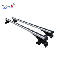 China Aluminium Alloy Auto Roof Rack Cross Bars , A002 Silver Universal Cross Bars For Roof Rack With Three Clips for sale