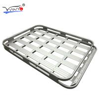 China Silver F006 Roof Mount Cargo Basket , Custom Aluminum Rooftop Cargo Basket  for sale