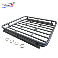 China Nissan Paladin Low Profile Roof Rack Basket , E009A Easy To Get On Car Cargo Basket for sale