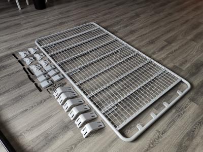 China YH-E-022 Q2 Universal Platform Flat Iron Steel White / Black Roof Rack Luggage Rack Carrier Basket for sale