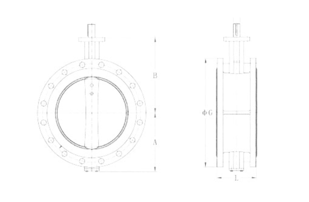2'' Double Eccentric Wafer Butterfly Valve PN 16 ANSI #150 Double Flanged Butterfly Valves 0