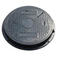 China Hinged Type Casting Ductile Iron Manhole Cover , EN124 DN400 Locking Manhole Covers for sale