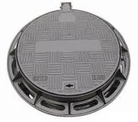 China Round Cast Iron Manhole Cover E600 F900 Black Composite Manhole Cover for sale