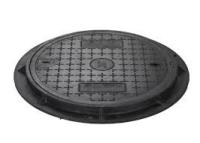 China 500mm Round Cast Iron Manhole Cover Black Iron / Ductile Iron Frame for sale