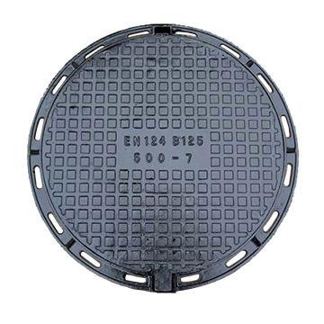 China Ductile Cast Iron Manhole Cover 500 x 500mm Round Manhole Cover for sale