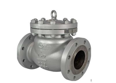 China H44H Cast Steel Swing Check Valve Steam High Temperature One Way Flange Check Valve for sale