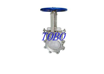 China Manual Natural Rubber Sealed 150psi 316 Material Knife Gate Valve For Slurry for sale