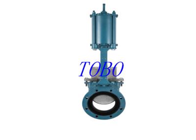 China TOBO High Temperature Pneumatic Ceramic Shut Off 3 5 Inch Dn100 Knife Gate Valve for sale