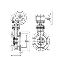 China Graphite Flanged Wafer Butterfly Valve DN80 PN 40 Triple Eccentric Butterfly Valve for sale
