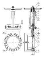 China Stainless Steel Knife Gate Valve Flanged DN25 PN 10 ANSI 150 LBS for sale