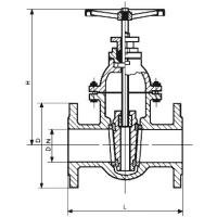 China DN100 PN 10 And 16 Metal Seated Gate Valves Oval Body Cast Iron Inside Screw for sale