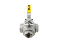 China high temperature resistance through manual switch.2PC stainless steel thread 304 ball valve vale for sale