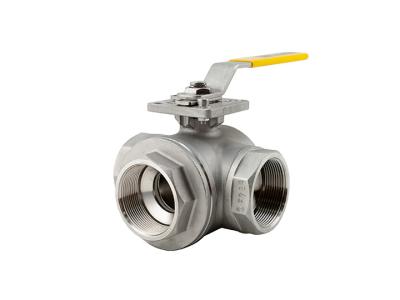 China high temperature resistance through manual switch.2PC stainless steel thread 304 ball valve vale for sale