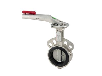 China API 609 6 Inch Hand Gear Operated Wafer Lug Type Stainless Steel DN100 Butterfly Valve for sale