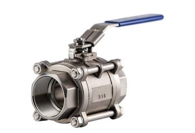 China Full Bore 3 Piece Internal Threaded Ball Valve 1-1/2