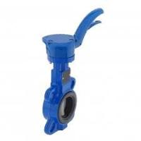 China Butterfly Valve With Blue Trigger Handle Stainless Steel 304 Tri Clamp Clover for sale