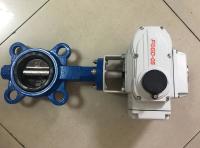 China Electric Actuator Wafer Butterfly Valve QT450 PN10 DN150 Iron Steel for sale