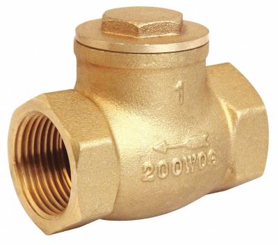 China Check Valve 1/2 In Single Inline Swing Brass FNPT X FNPT for sale