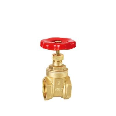 China 1'' PN10 NPT End Female Brass Gate Valve Water / Oil / Gas System for sale