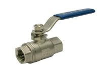 China Stainless Steel 2PC Internal Thread Handle Lock Through Water Oil And Gas Ball Valve for sale